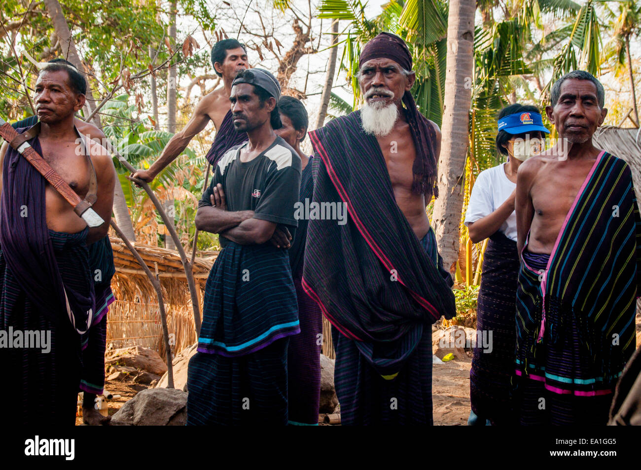 Portrait of elders of the traditional community during cultural event ...