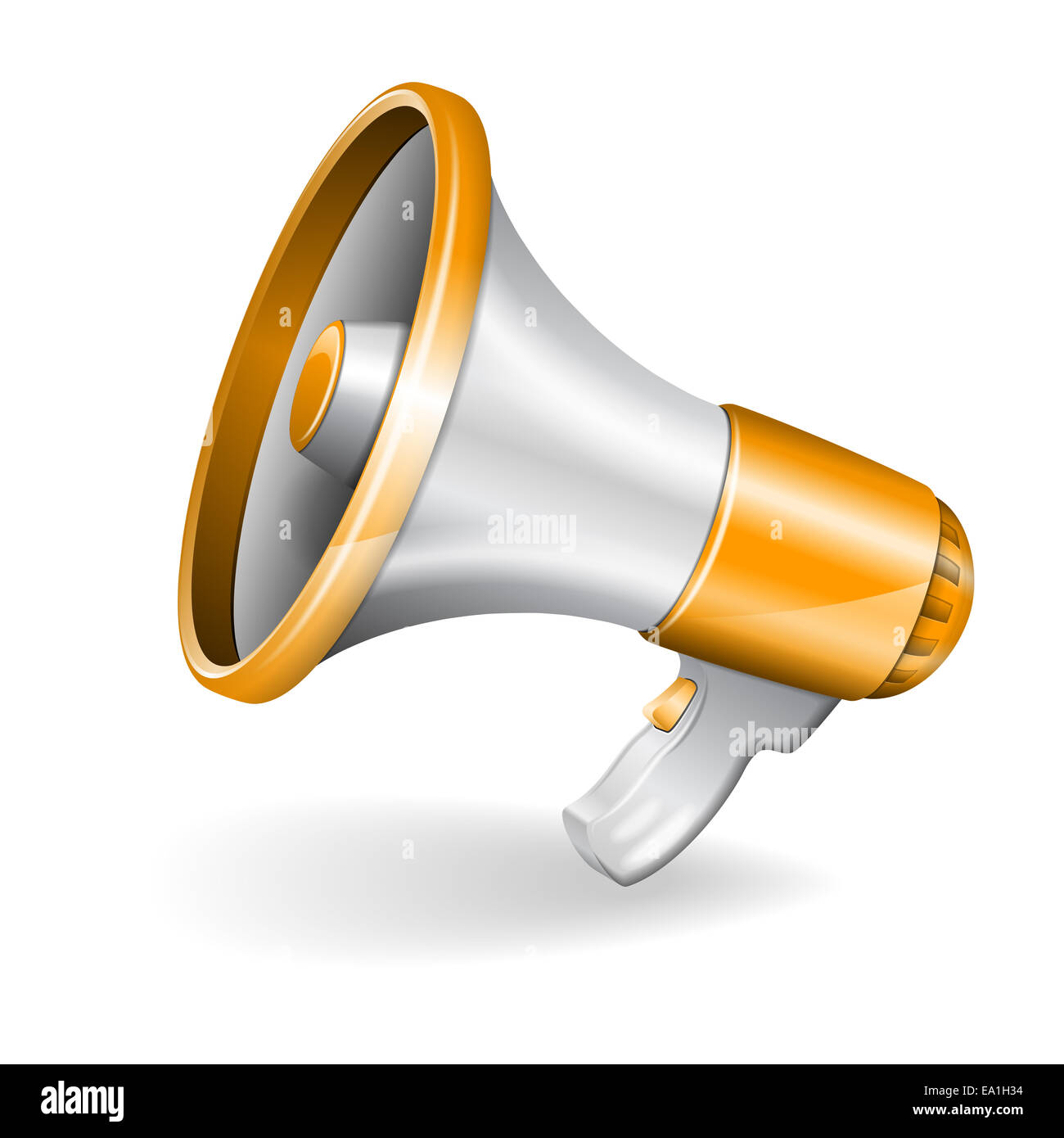 Megaphone isolated on white background, you can change the color in one ...