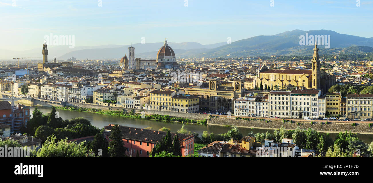 Florence sunset view Stock Photo - Alamy