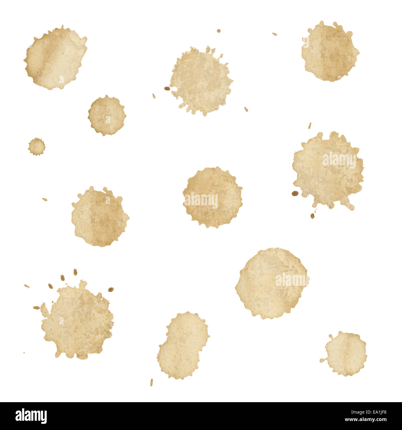 Set Of Spots From Coffee Stock Photo - Alamy