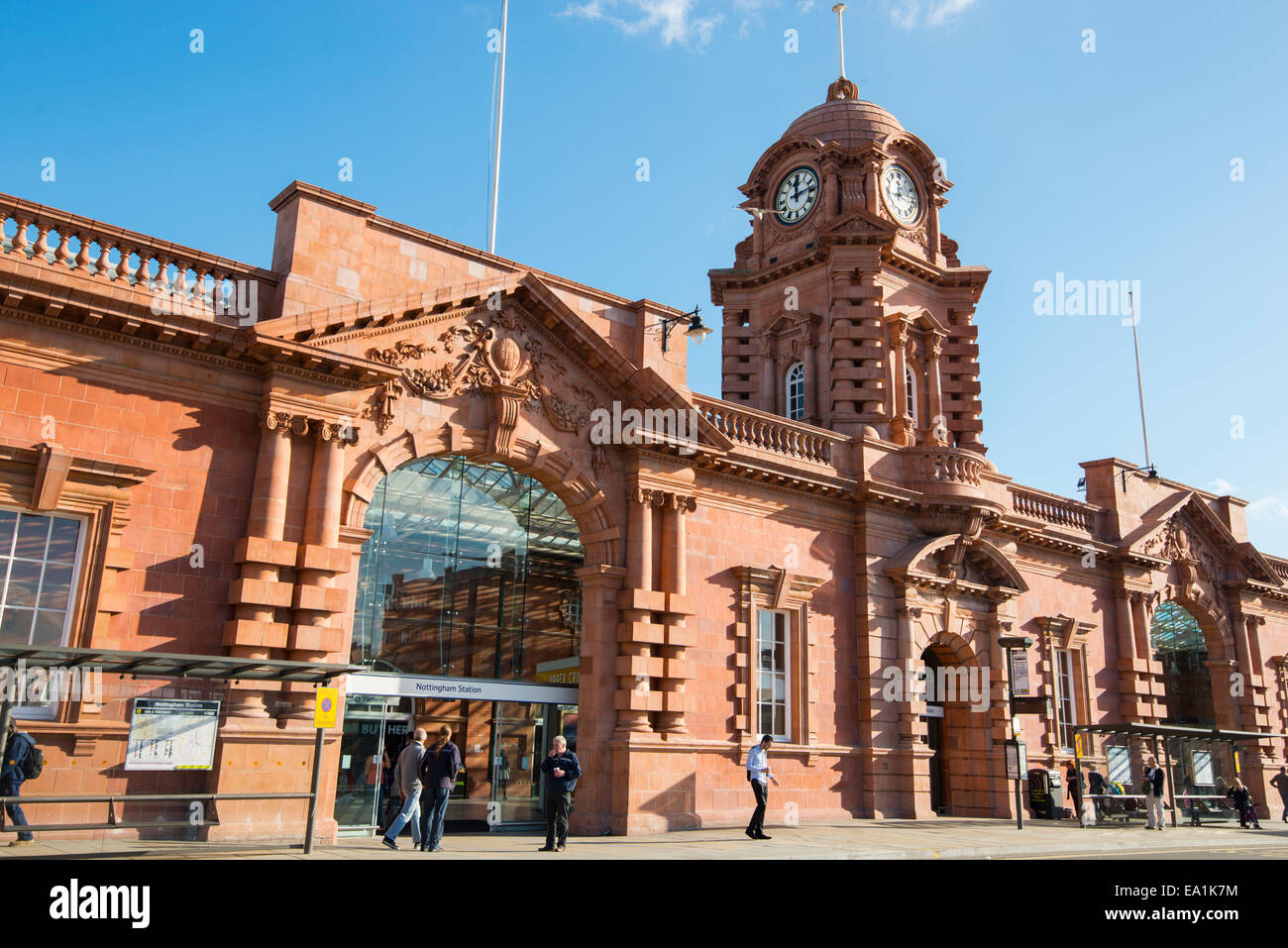 The newly refurbished train station in Nottingham City, England UK ...