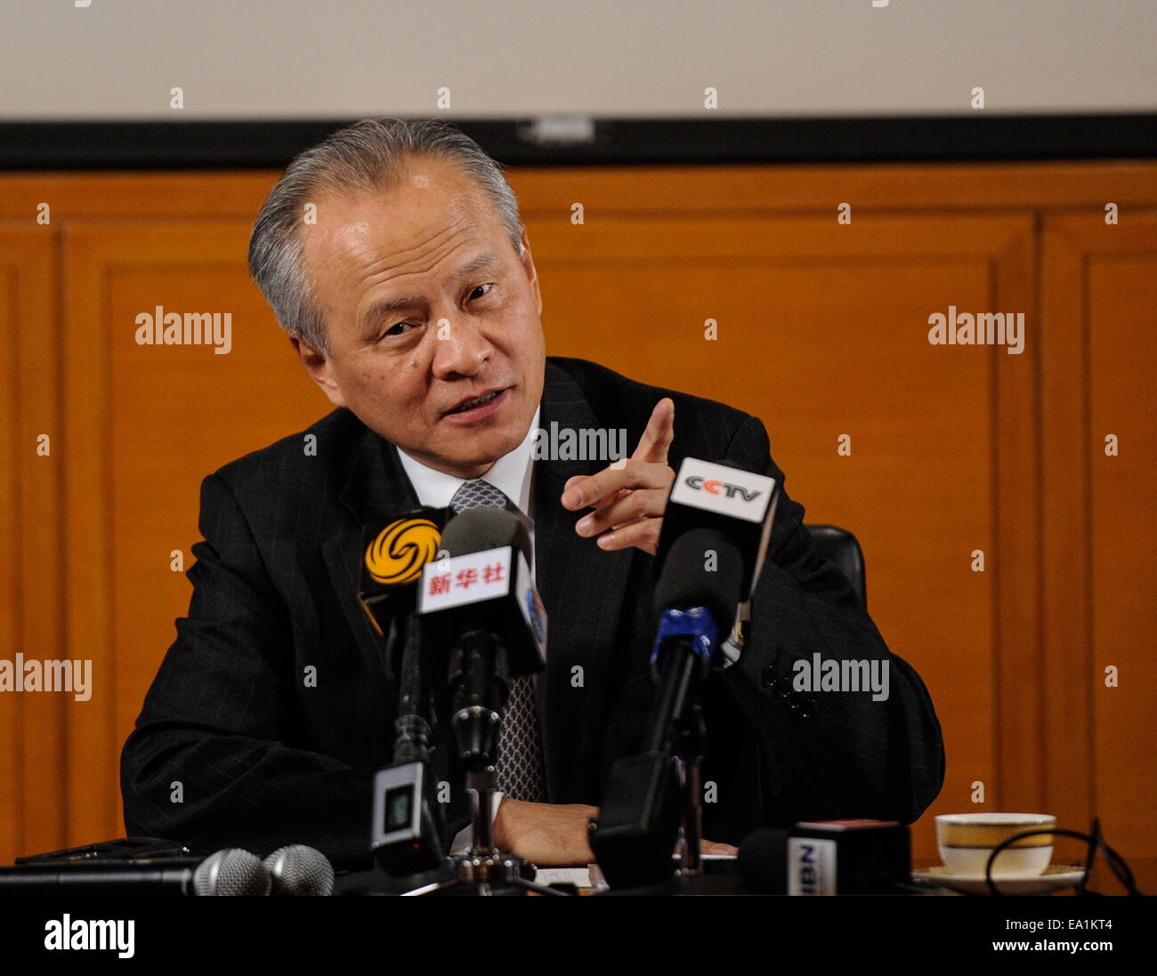 Washington, DC, USA. 4th Nov, 2014. Chinese Ambassador Cui Tiankai ...