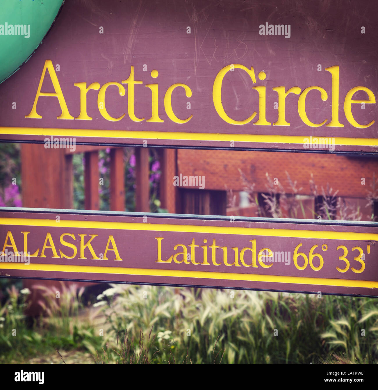 Arctic circle sign alaska hi-res stock photography and images - Alamy