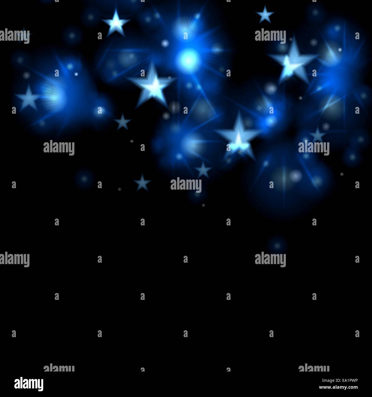 Glowing blue stars abstract background Stock Photo - Alamy