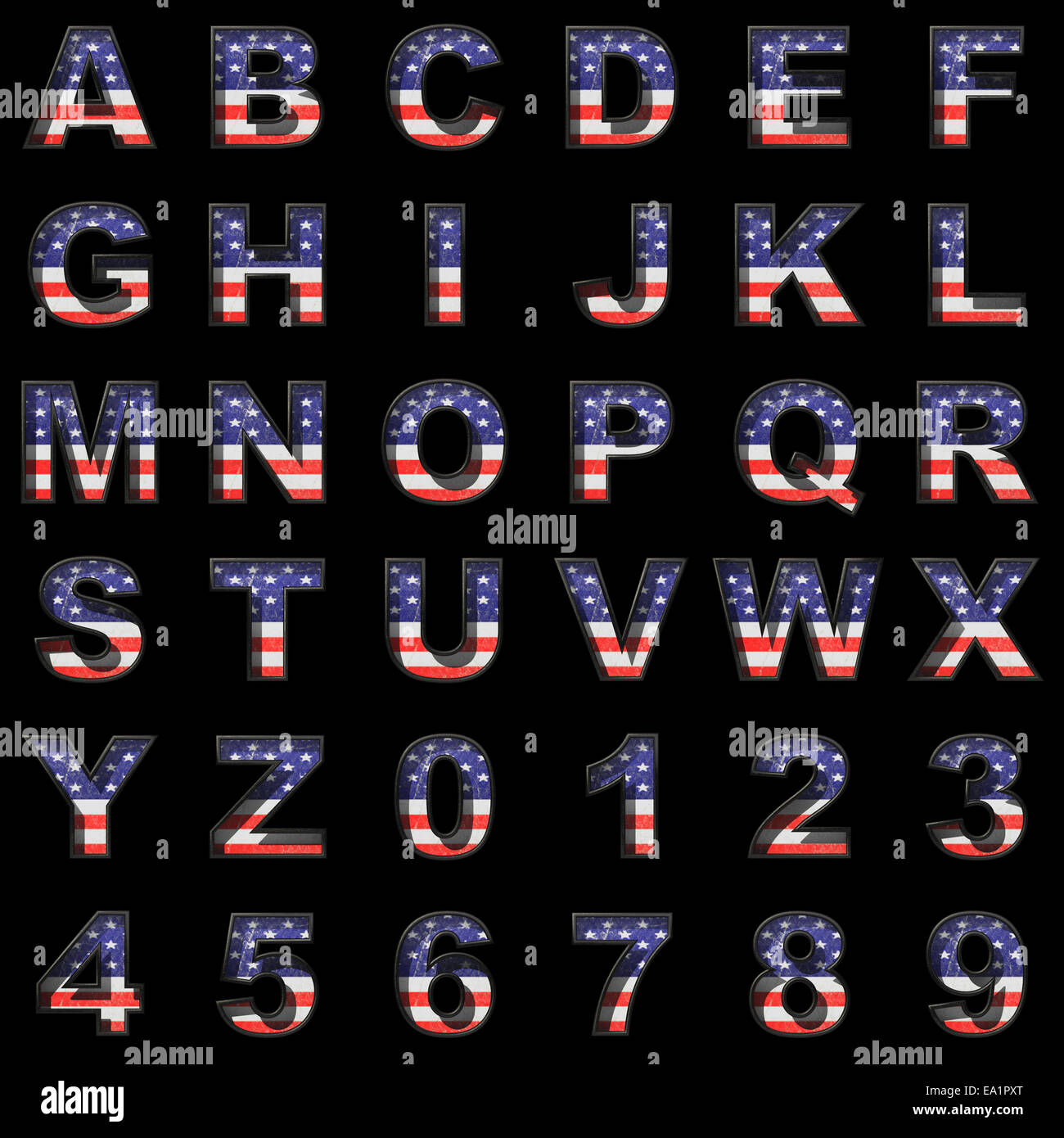 American alphabet hi-res stock photography and images - Alamy