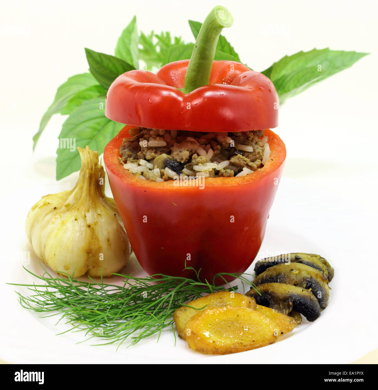 Peppers stuffed minced meat Cut Out Stock Images & Pictures - Alamy