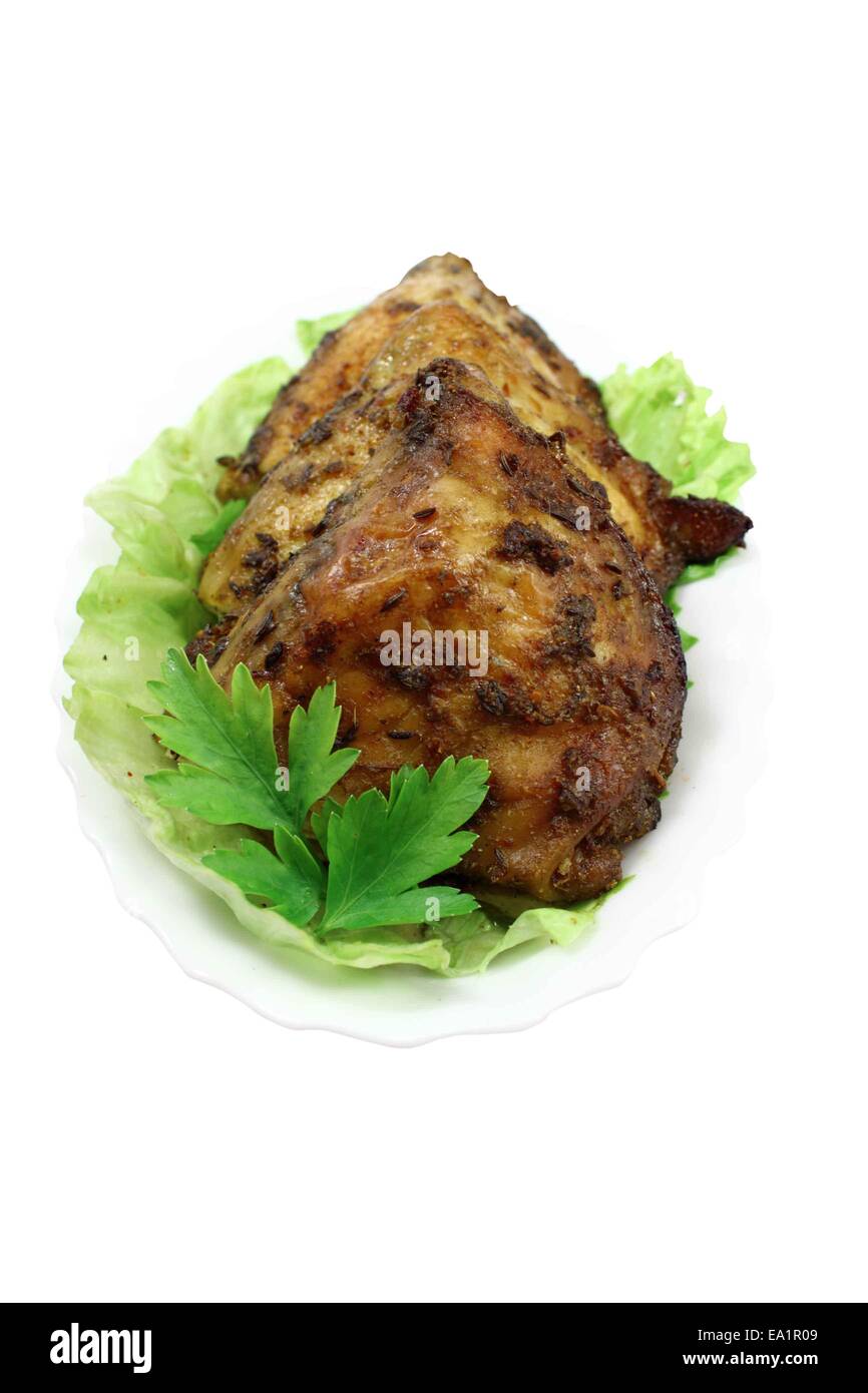 fried chicken quarter Stock Photo - Alamy