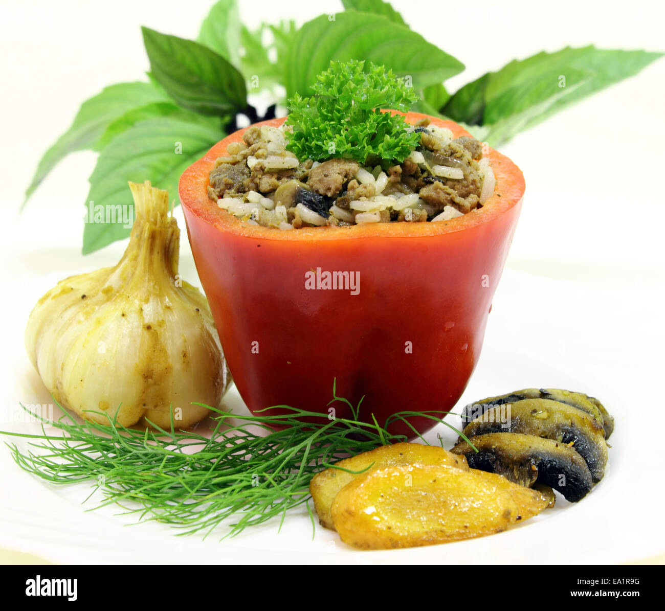 Peppers stuffed minced meat Cut Out Stock Images & Pictures - Alamy