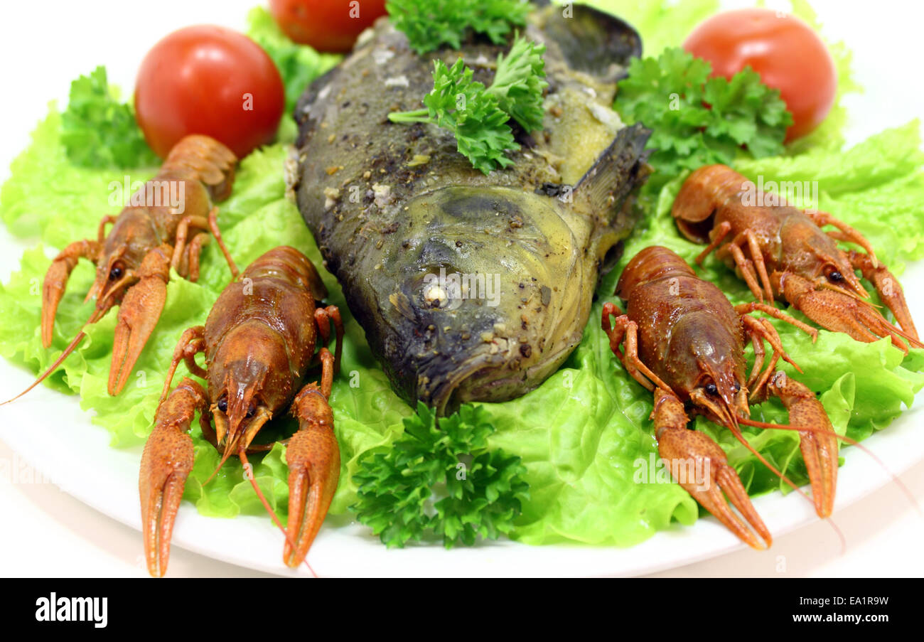 Crayfish dish fish dish hi-res stock photography and images - Alamy