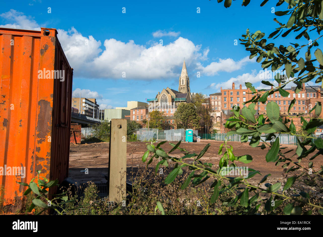 Empty land being developed into the Nottingham College City Hub on ...