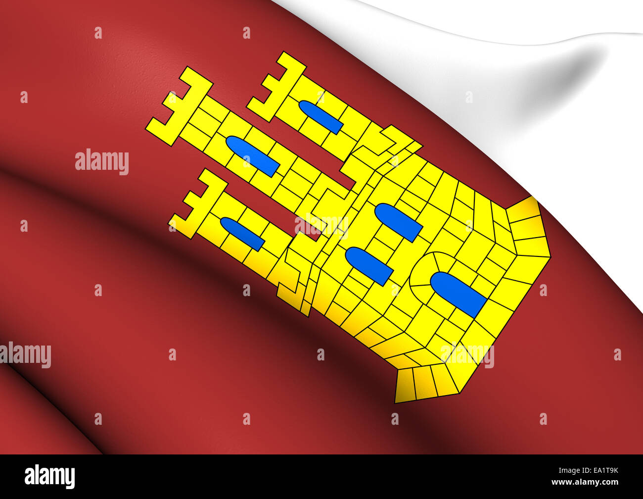 Flag of Castile-La Mancha Stock Photo - Alamy