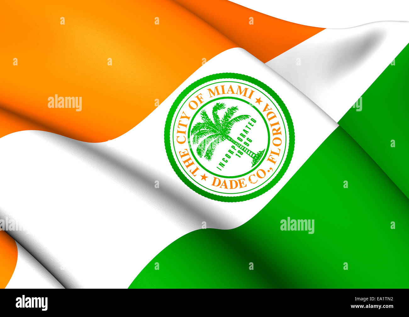 Miami city flag hi-res stock photography and images - Alamy