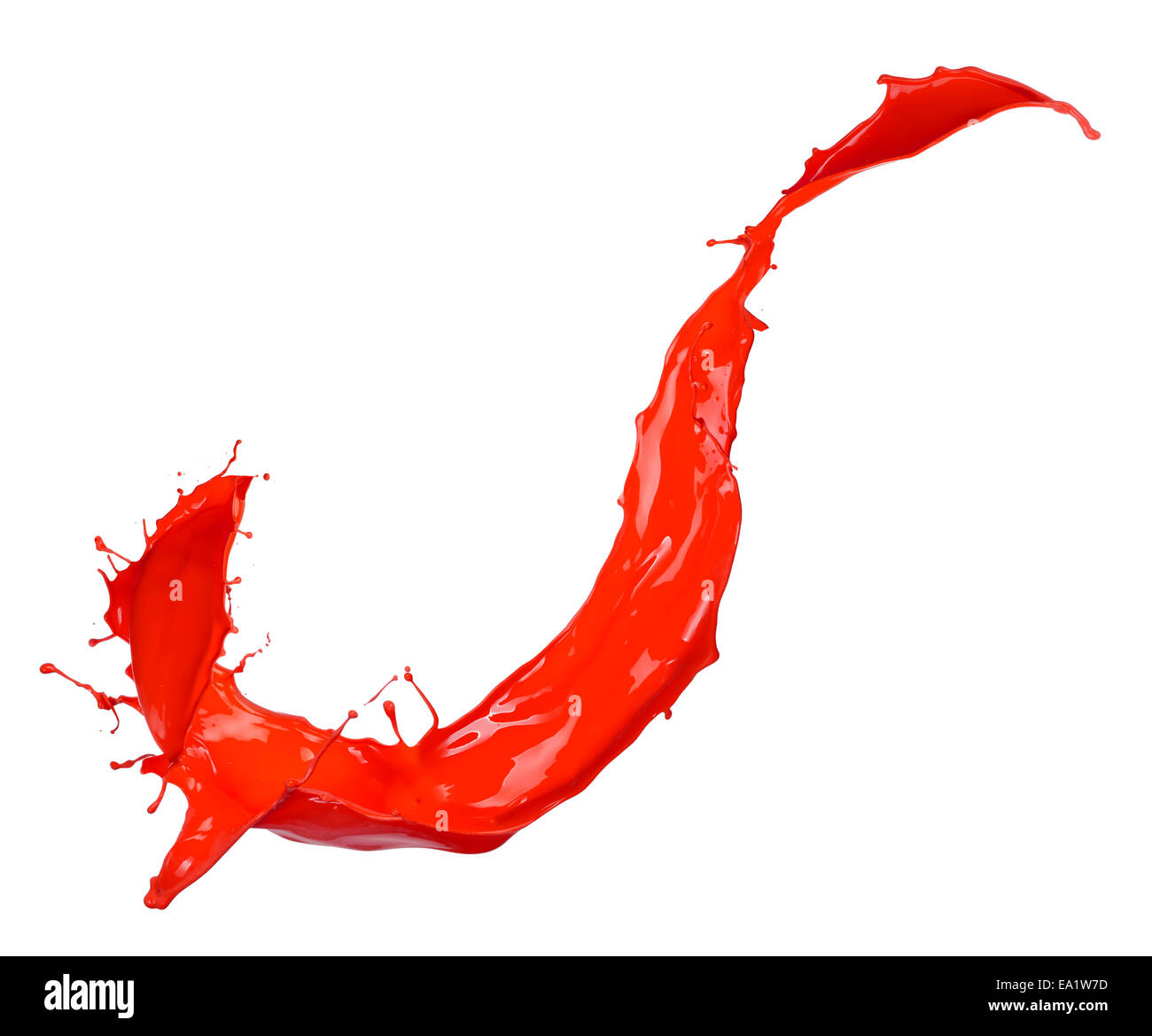 Red paint splash, isolated on white background Stock Photo - Alamy