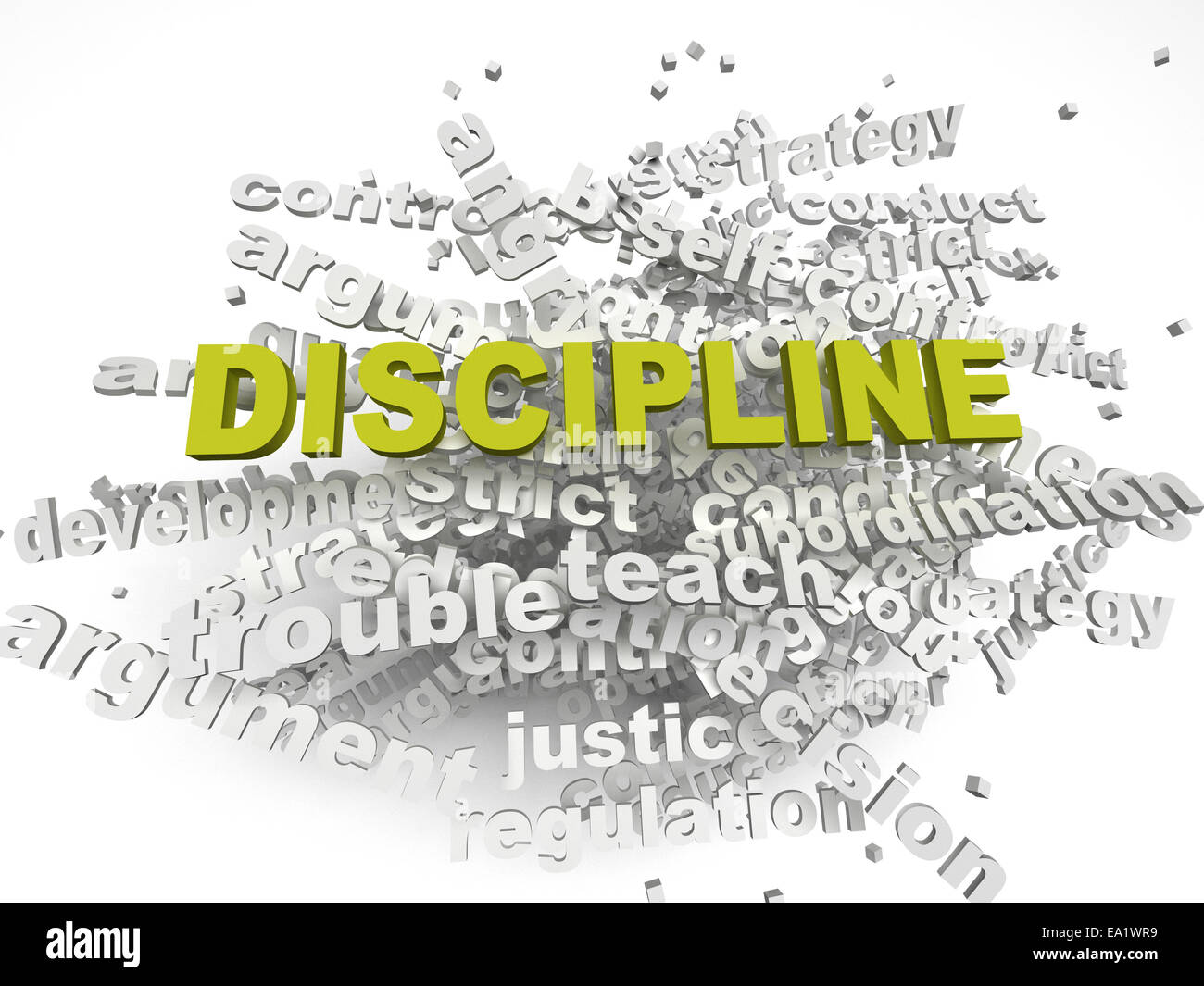 3d imagen Discipline issues concept word cloud background Stock Photo ...