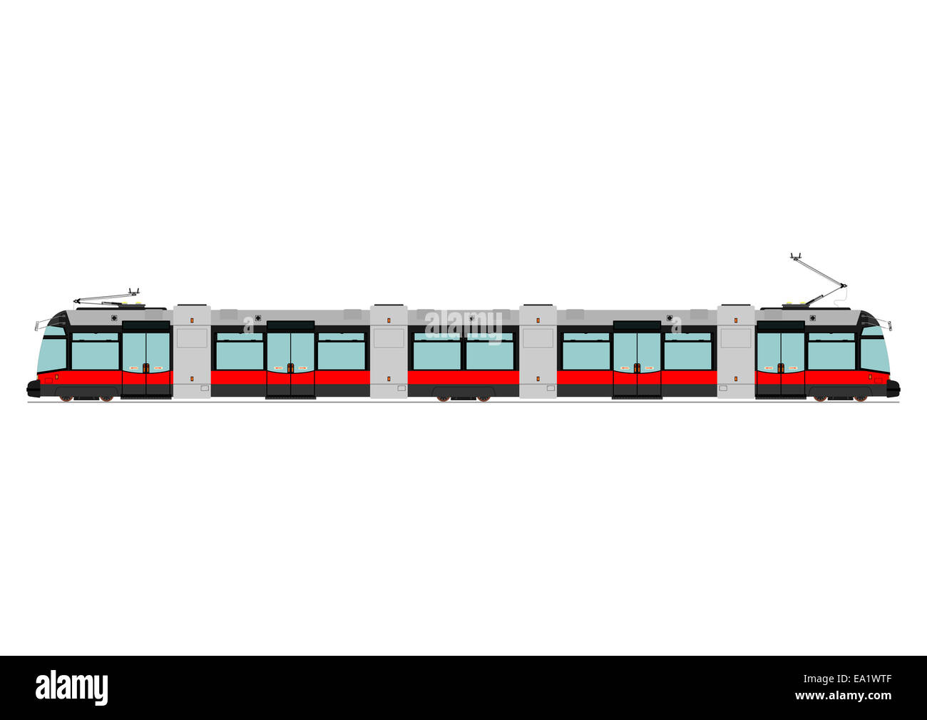 Modern city tram Cut Out Stock Images & Pictures - Alamy