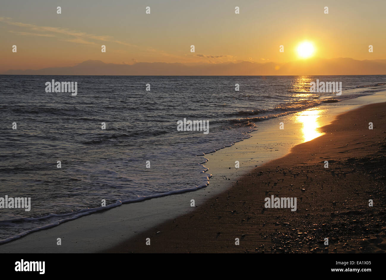Evening at the Sea Stock Photo - Alamy