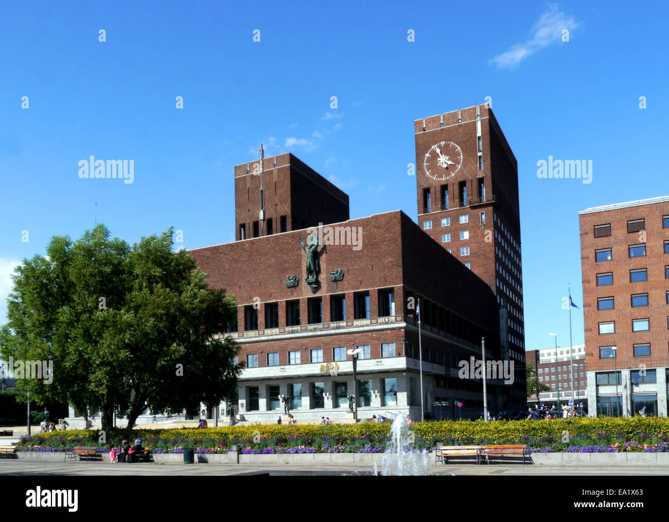oslo town hall, norway Stock Photo - Alamy