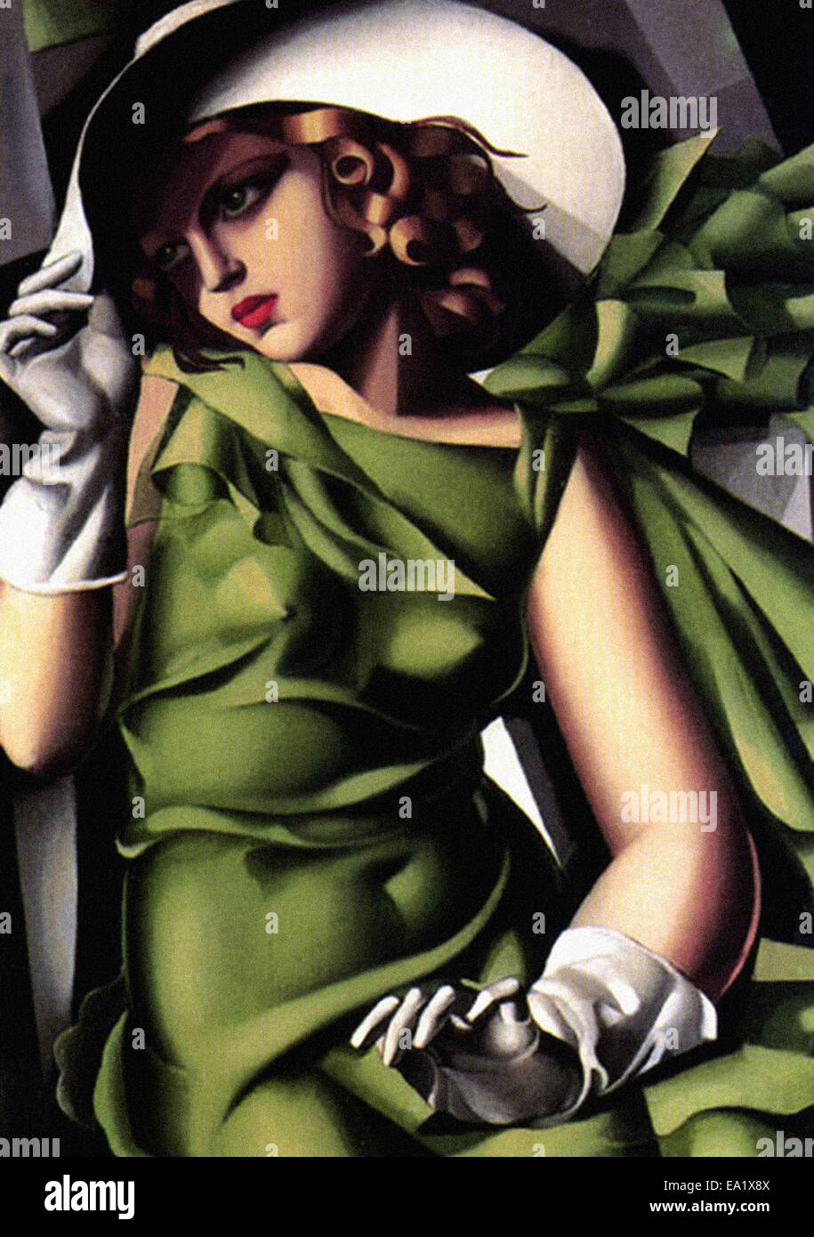 Tamara de Lempicka Girl in a Green Dress Stock Photo - Alamy