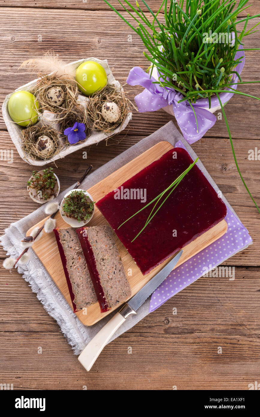 purifies pie with mushrooms and wild cranberries Stock Photo - Alamy