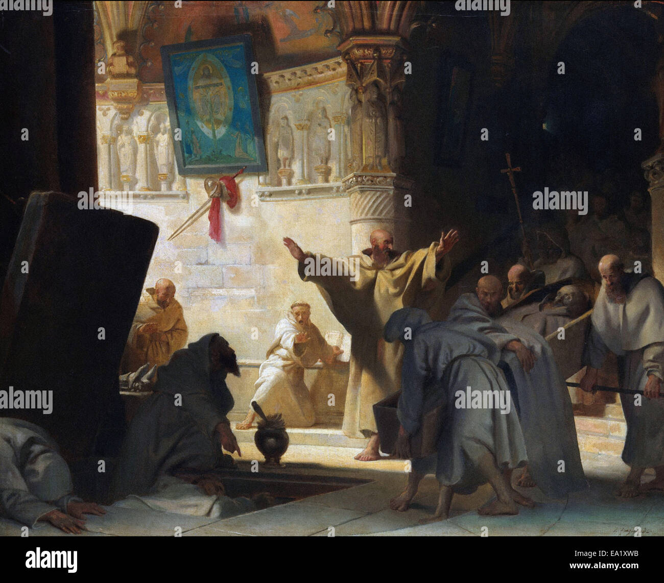 Alexandre-Évariste Fragonard Burial of a Monk Stock Photo - Alamy
