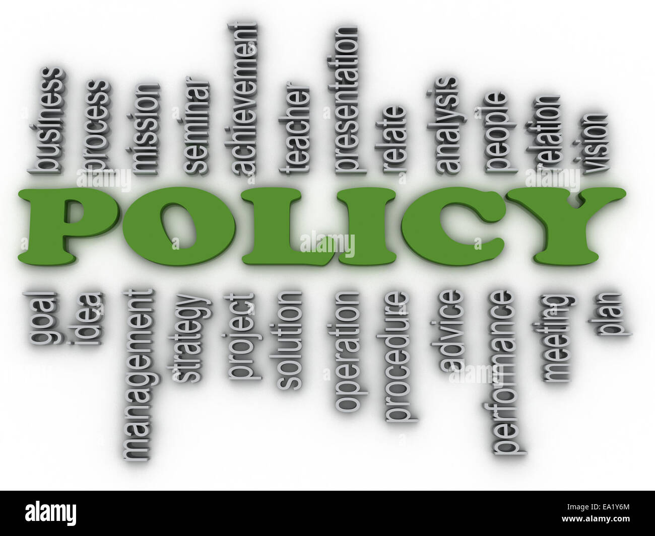 3d imagen policy concept word cloud background Stock Photo - Alamy