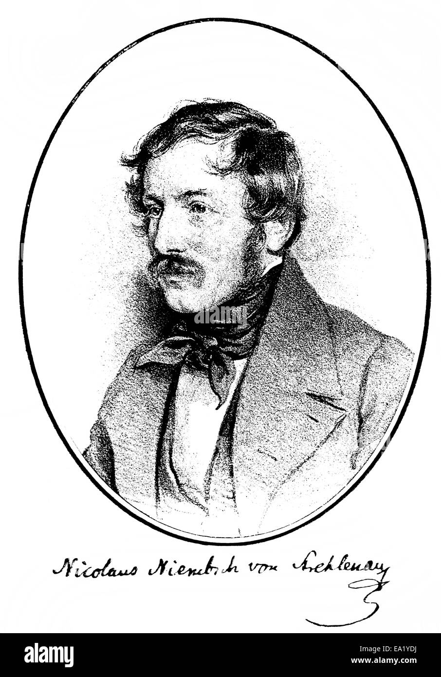 portrait of Nikolaus Lenau or Nikolaus Franz Niembsch, Edler von ...