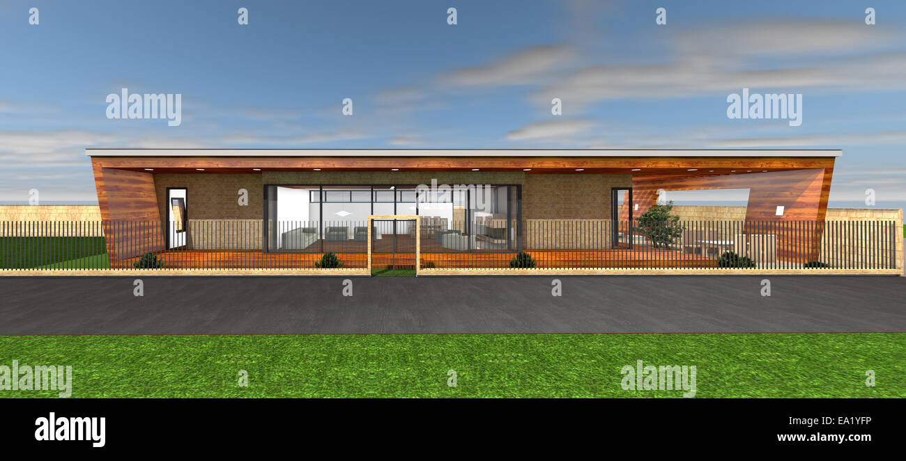 modern contemporary house terrace Stock Photo - Alamy