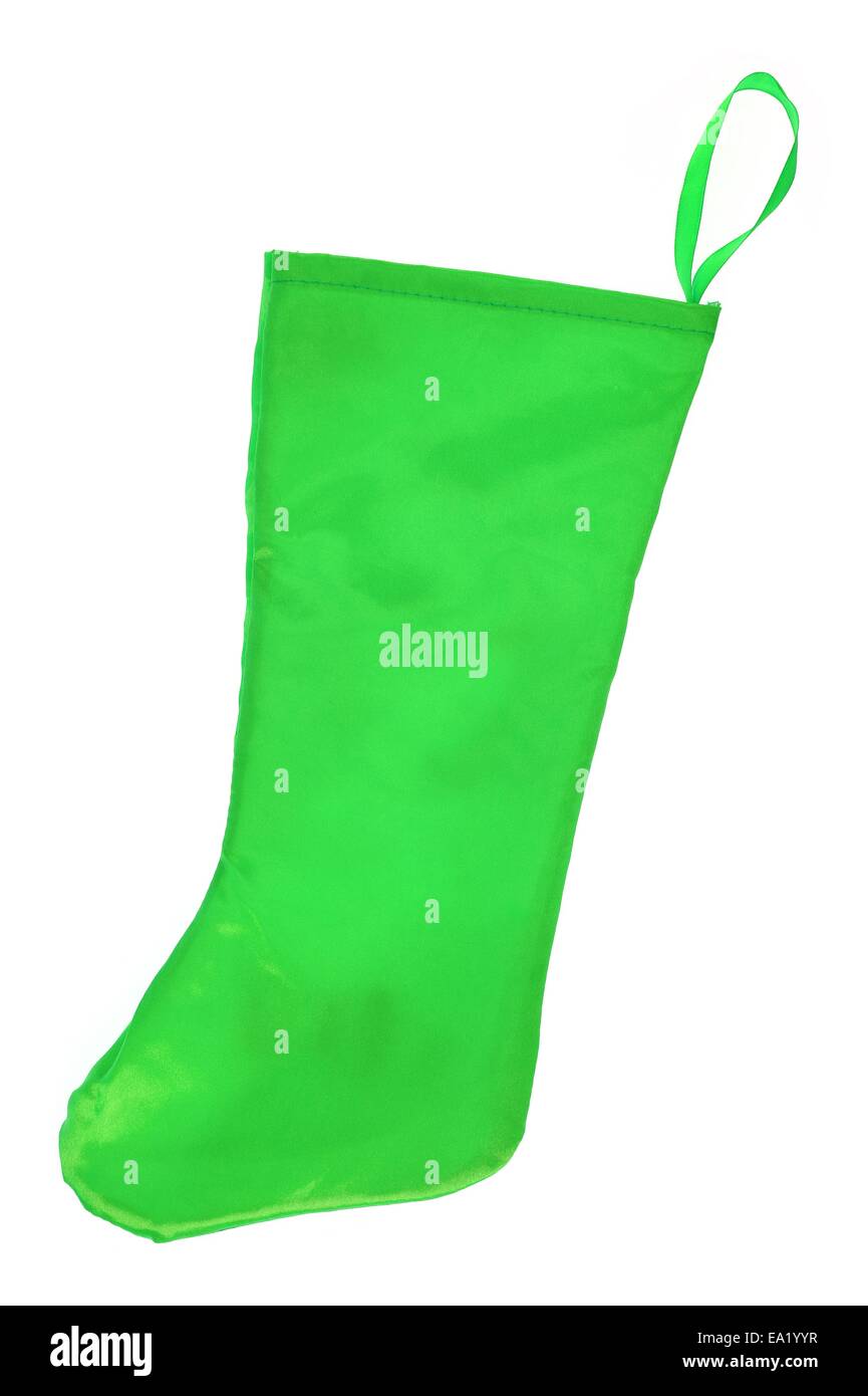 Green christmas stocking Cut Out Stock Images & Pictures - Alamy