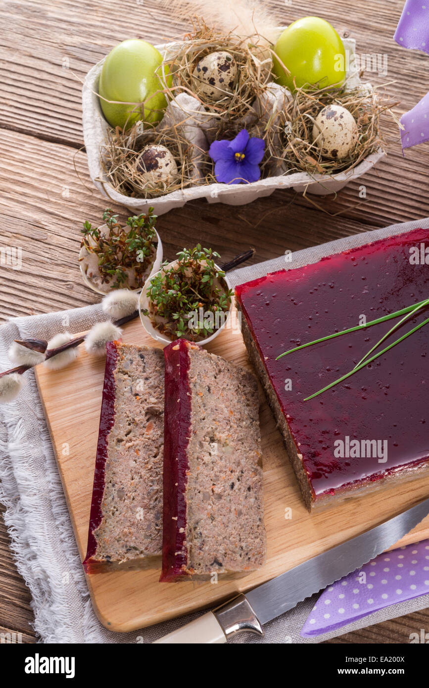 purifies pie with mushrooms and wild cranberries Stock Photo - Alamy
