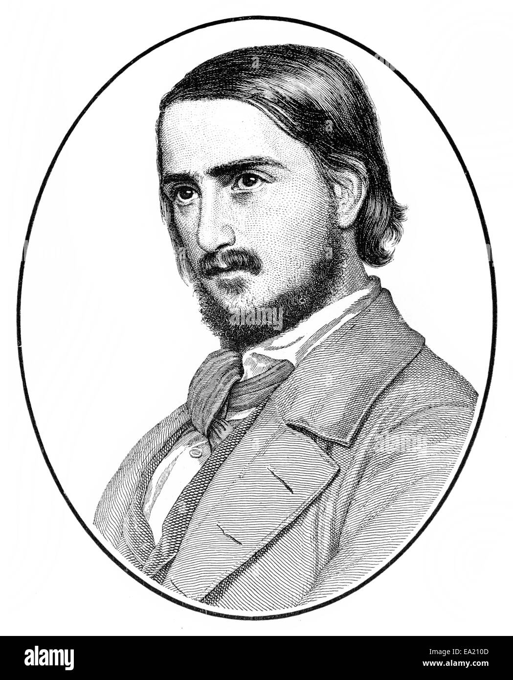 George Frederick Rudolph Theodor Herwegh, 1817 - 1875, a German poet of ...