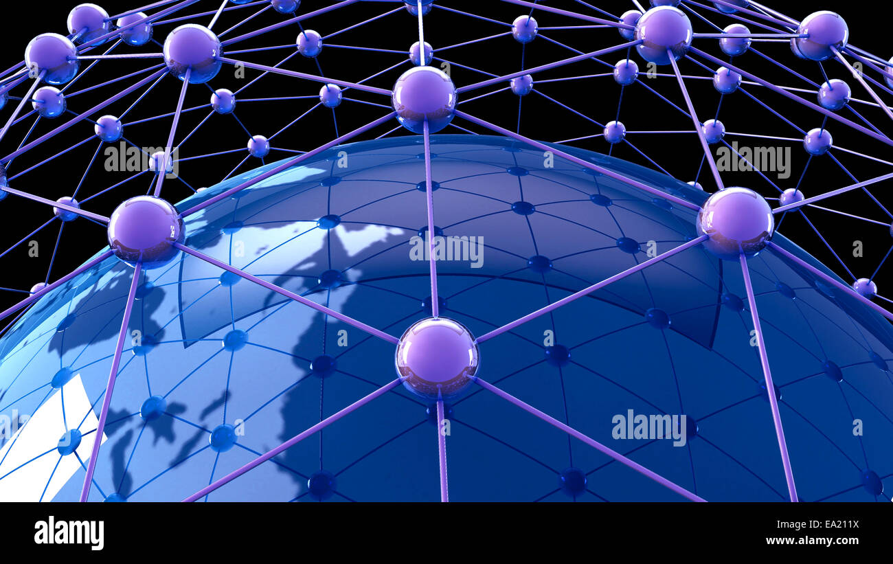 3d illustration of Internet Concept of global business Stock Photo - Alamy