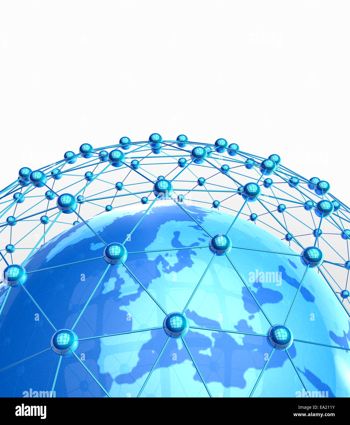 Global network map hi-res stock photography and images - Alamy