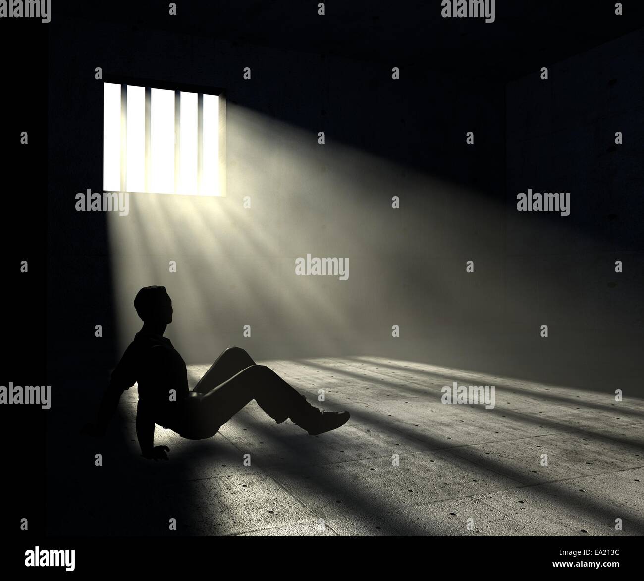 Prisoner in dark room light hi-res stock photography and images - Alamy