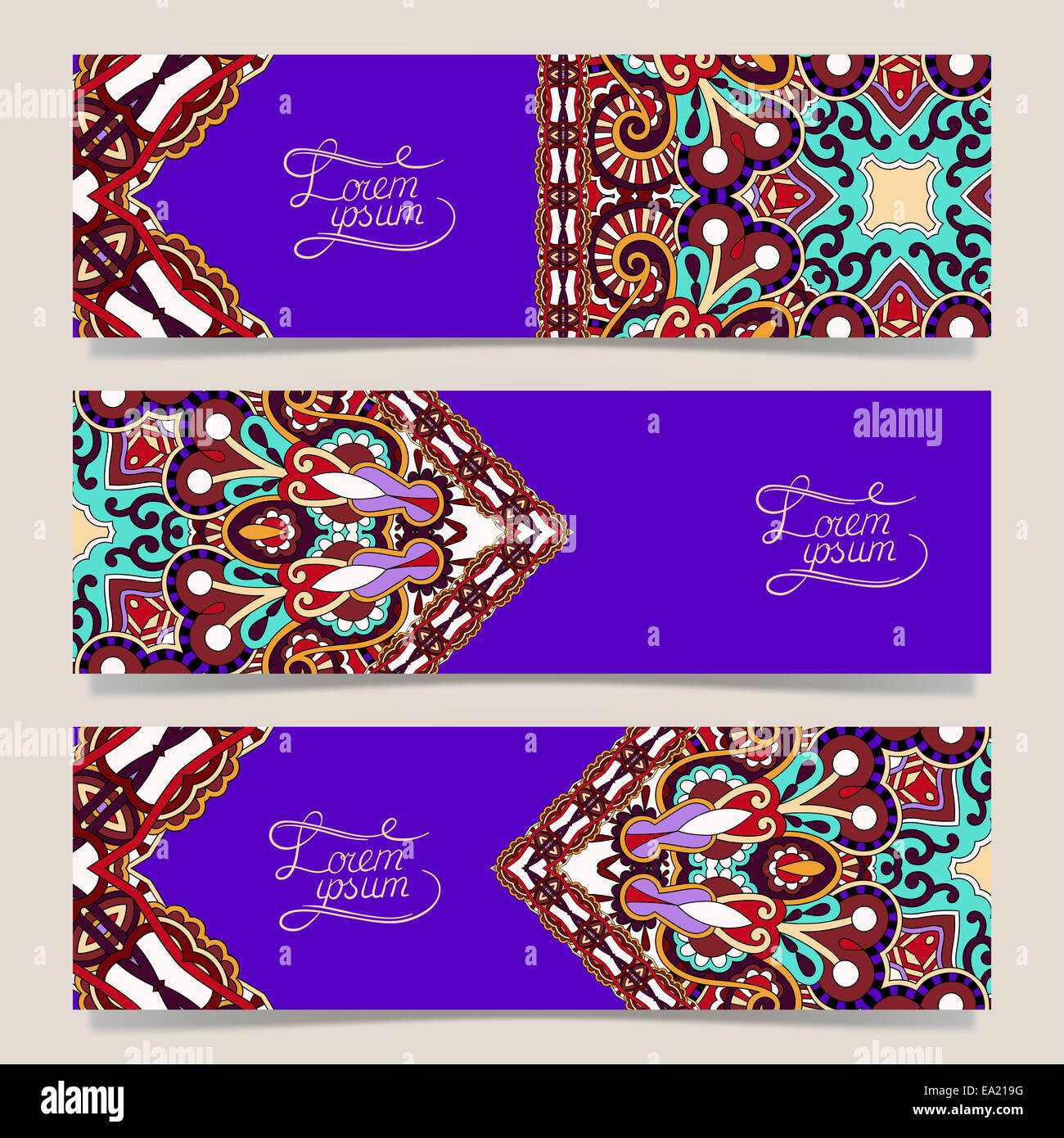 Three horizontal banner set hi-res stock photography and images - Alamy