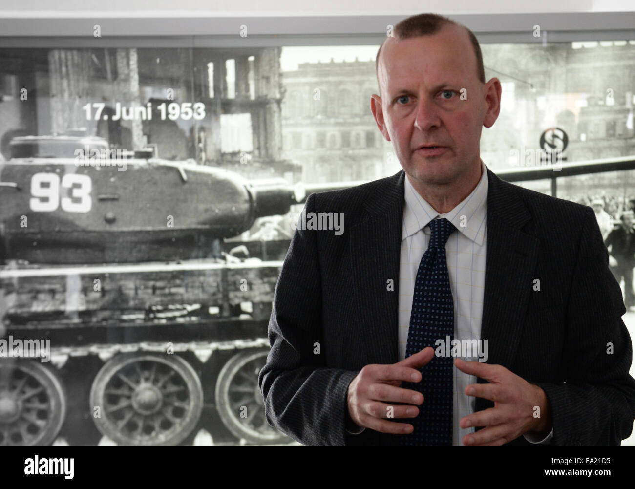 Berlin, Germany. 05th Nov, 2014. Berlin Wall Memorial director Axel ...