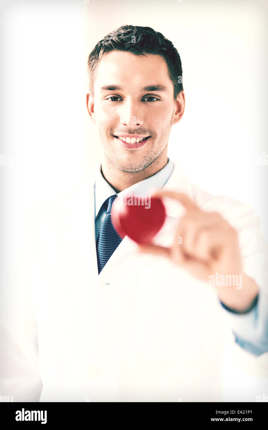 male doctor with heart Stock Photo - Alamy