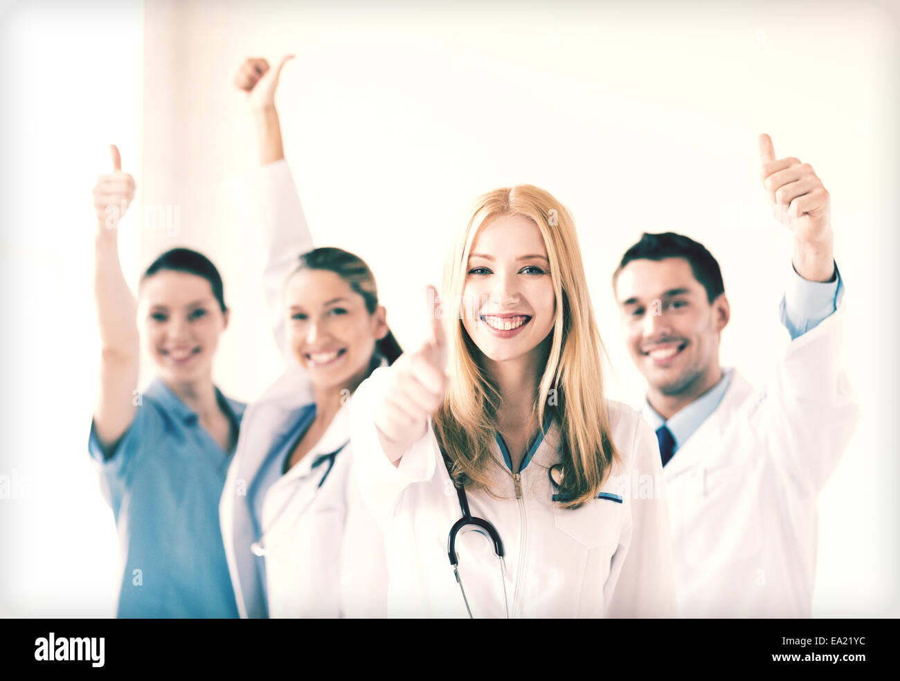 Group doctors holding laboratory hi-res stock photography and images ...