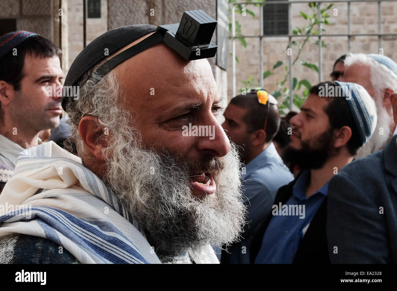 Jerusalem. 5th November, 2014. Prevented from entering the Temple Mount ...