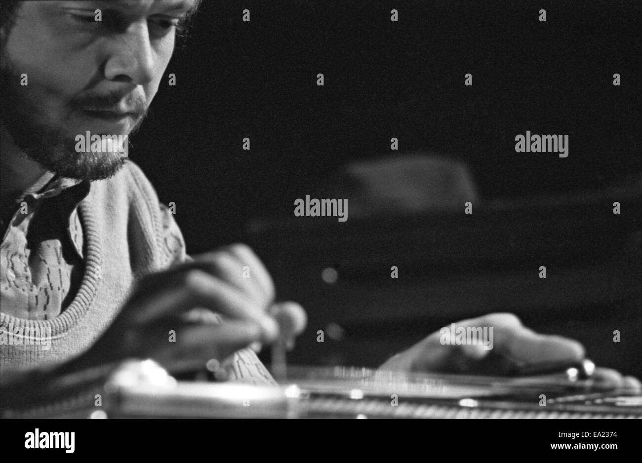 Rusty Young plays pedal steel as Poco performed at Cameron Indoor ...