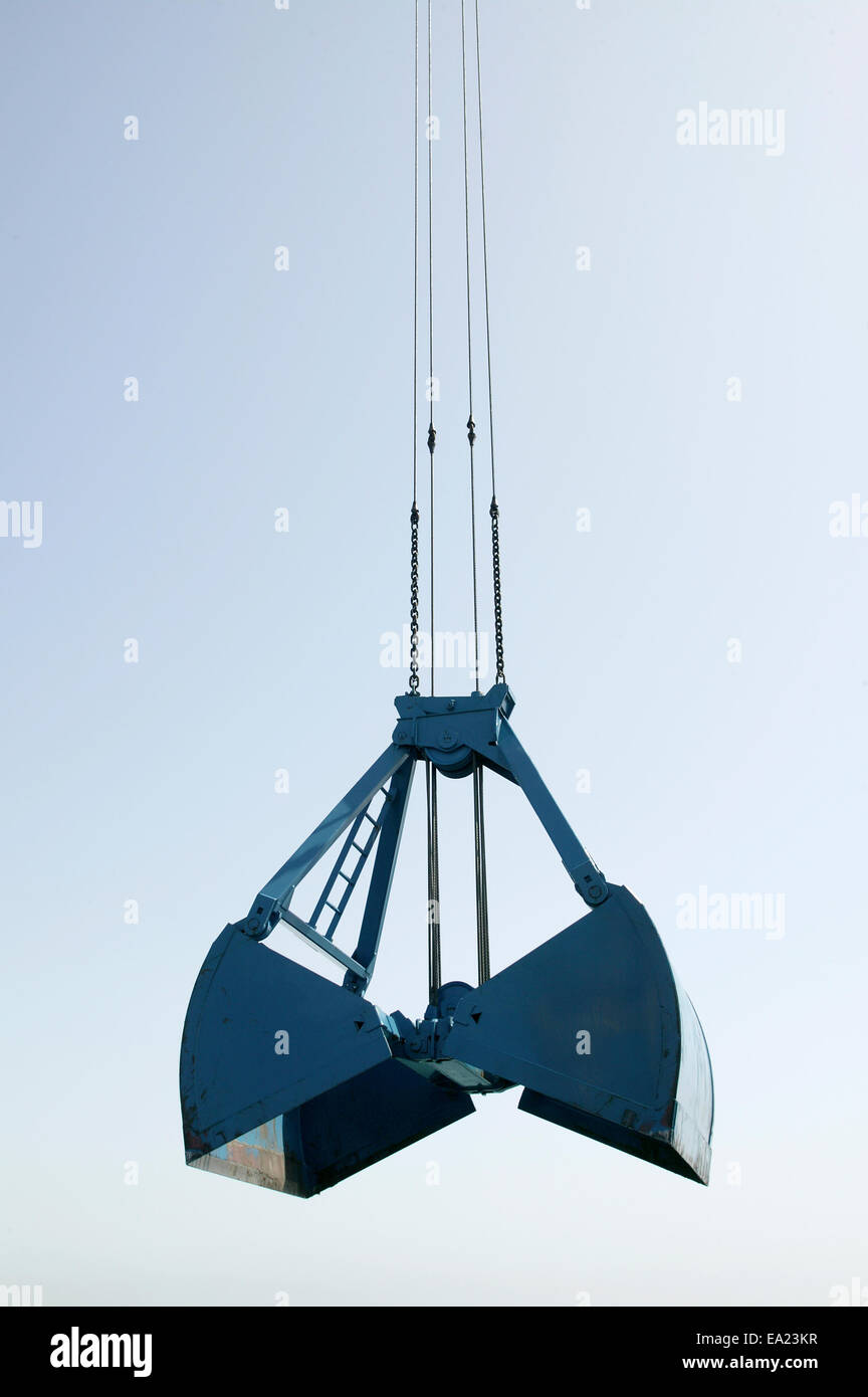 Heavy duty bucket of the dredging platform Stock Photo - Alamy