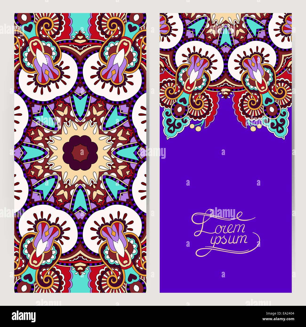 decorative label violet colour card for vintage design Stock Photo - Alamy