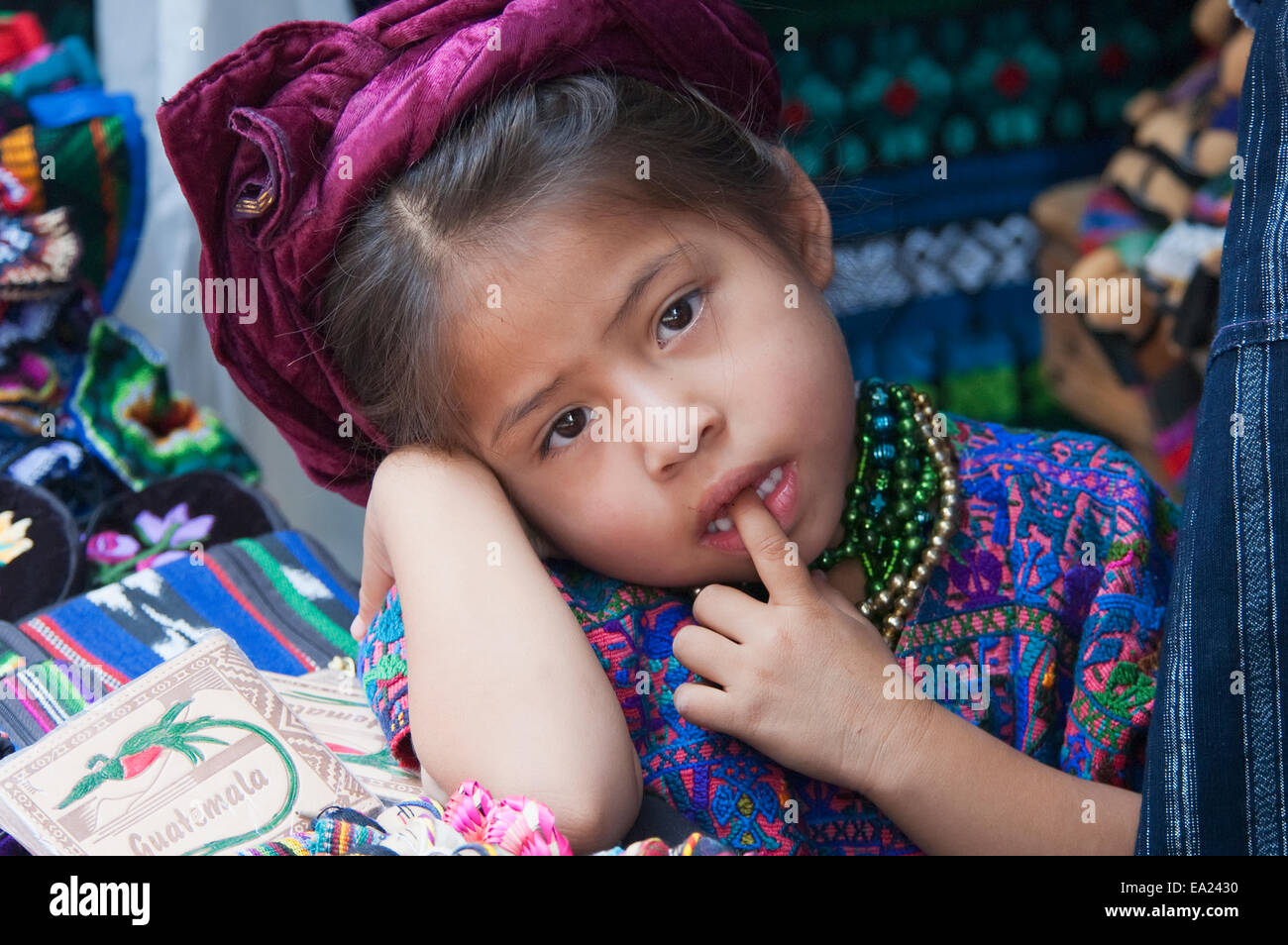 Maya Girl, Panajachel, Solol Stock Photo - Alamy