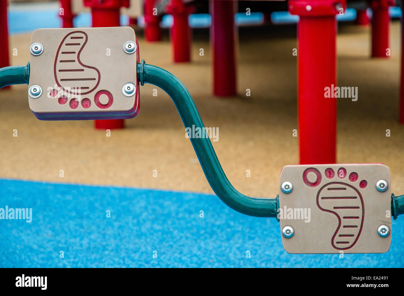 Foot steps at kids playground Stock Photo - Alamy