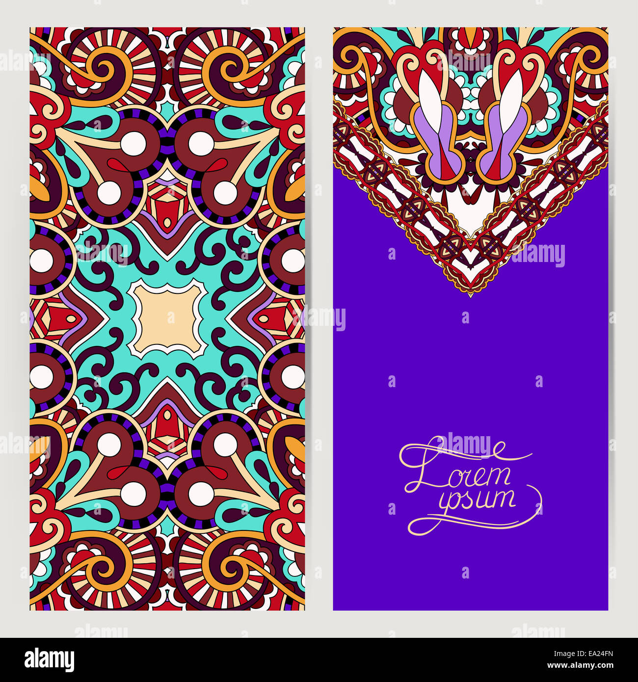 decorative label violet colour card for vintage design Stock Photo - Alamy