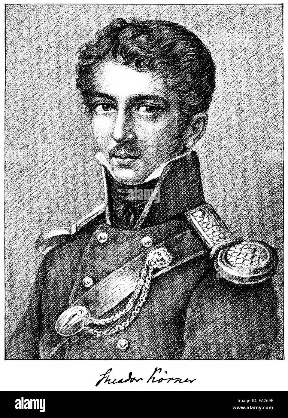 Carl Theodor Koerner, 1791 -1813, a German poet and playwright, Carl ...