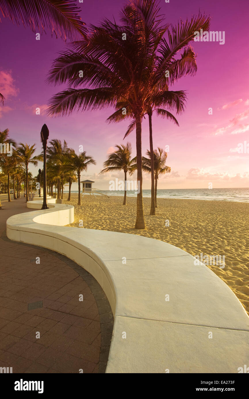 LAS OLAS BOULEVARD BEACH ENTRANCE WAVE WALL PROMENADE FORT LAUDERDALE ...