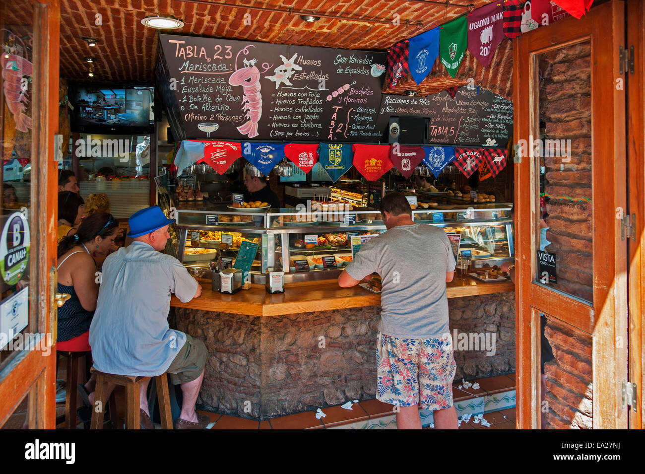 Tapas on display in showcases hi-res stock photography and images - Alamy