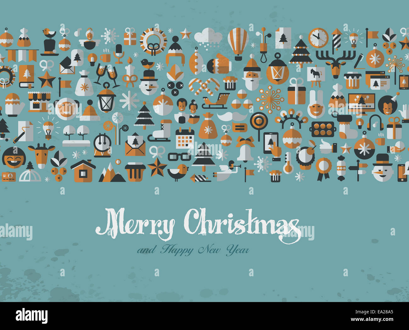 Christmas icons vector vectors hi-res stock photography and images - Alamy