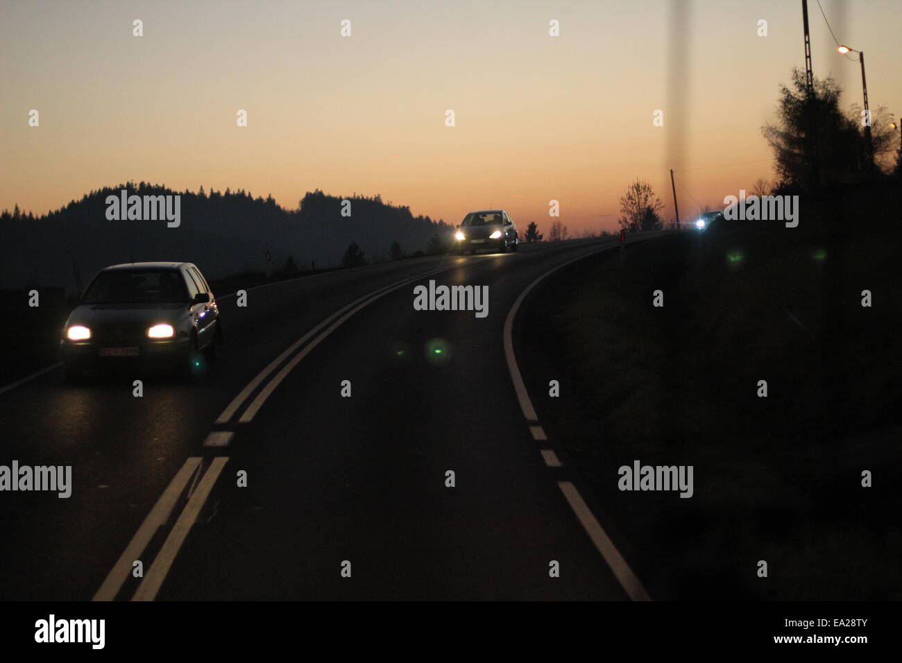 The night color road hi-res stock photography and images - Alamy