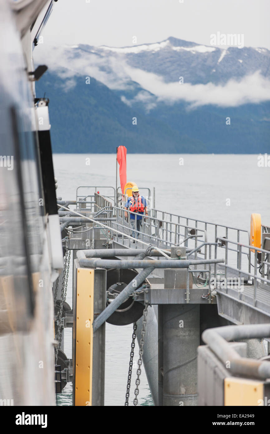Alaska Marine Highway Ferry terminal worker, Prince William Sound ...